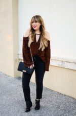 Leopard Cold Shoulder Top - Stephanie Pernas