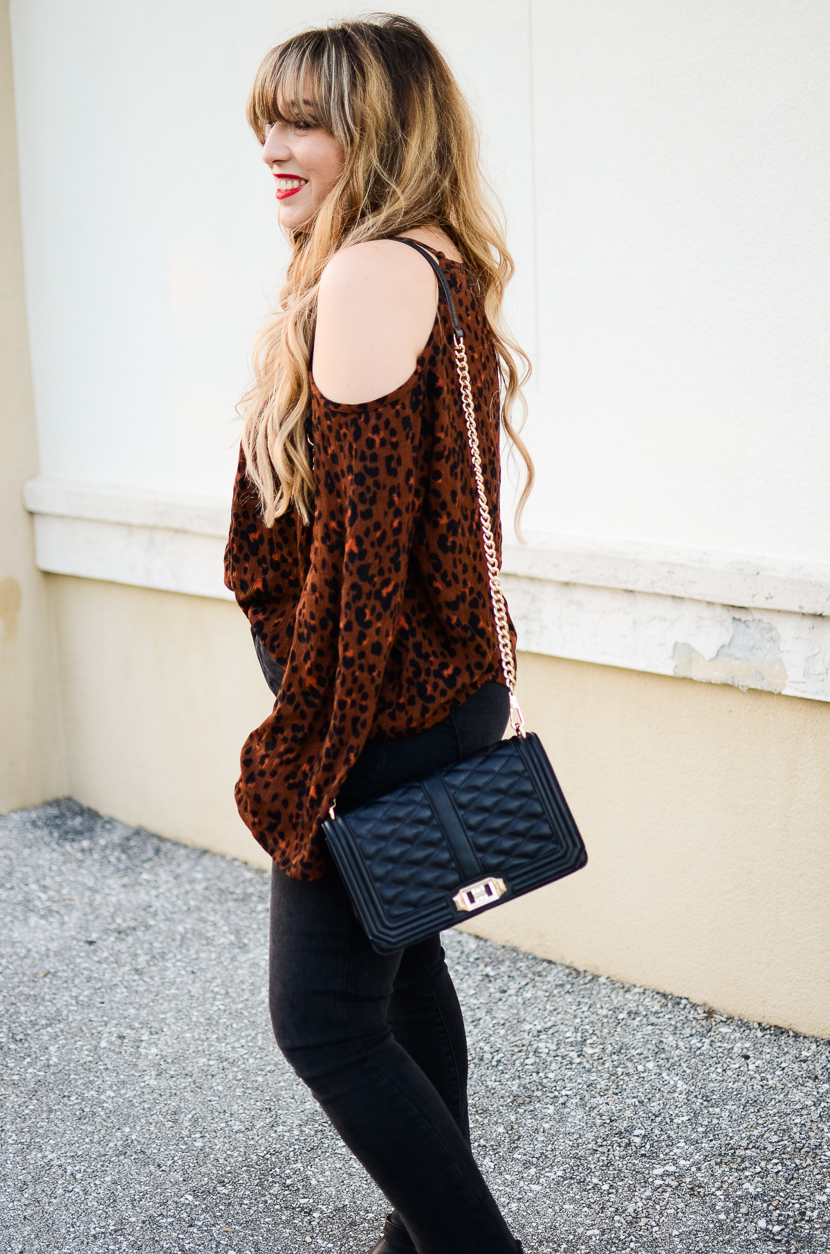 Leopard Cold Shoulder Top - Stephanie Pernas